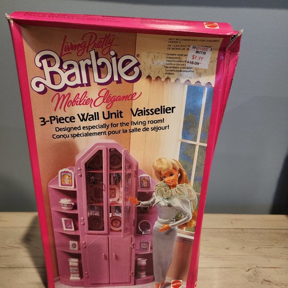 Barbie | Toys | Vintage 987 Living Pretty Barbie 3piece Wall Unit Nib ...